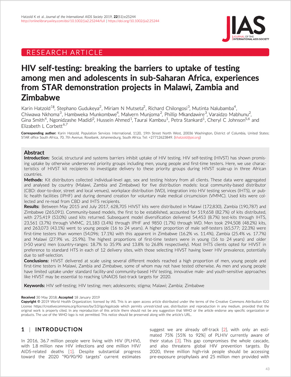 Hiv Self Testing Breaking The Barriers To Uptake Of Testing Among Men And Adolescents In Sub